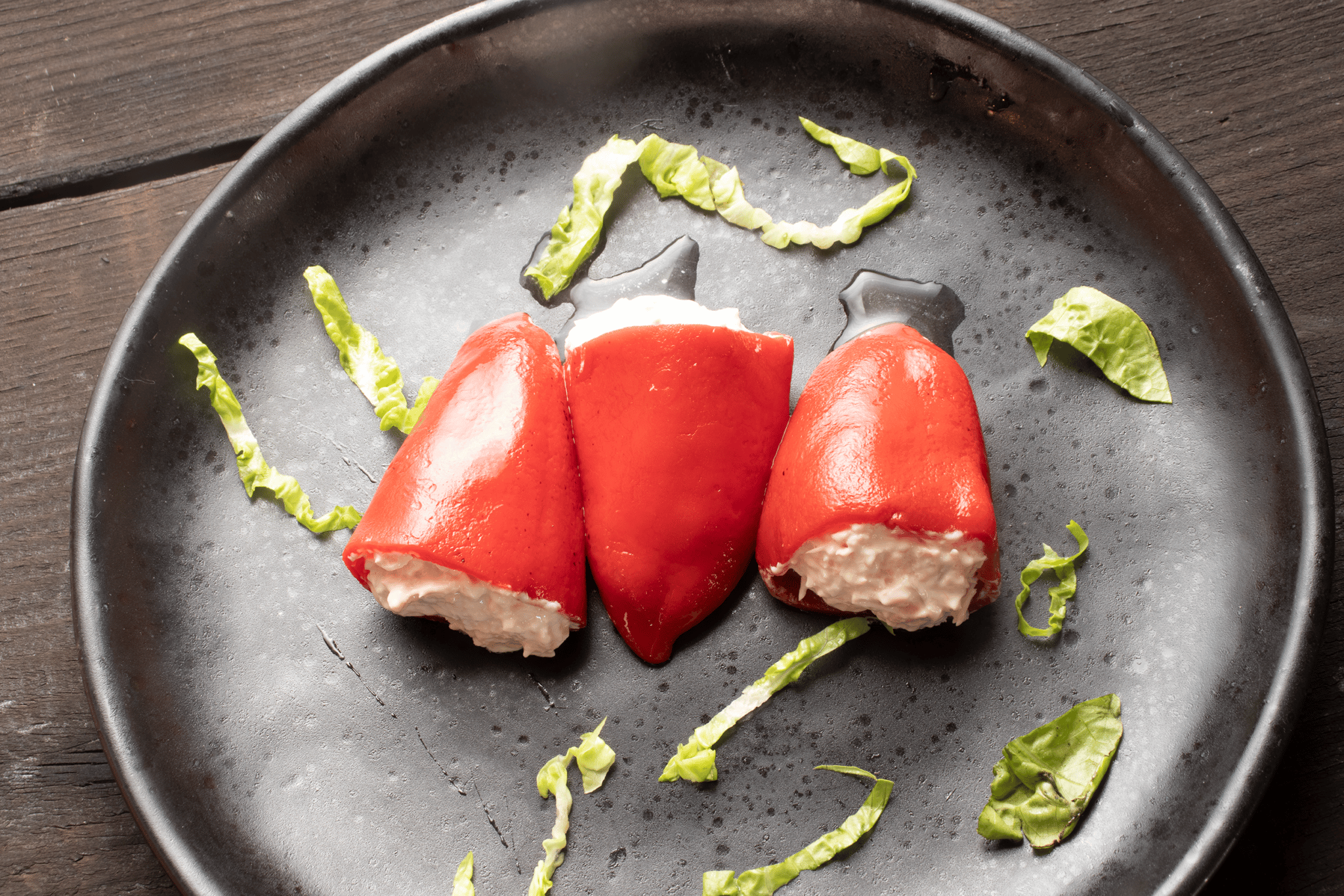 Piquillos farcis au saumon - La cuisine de Christophe Certain